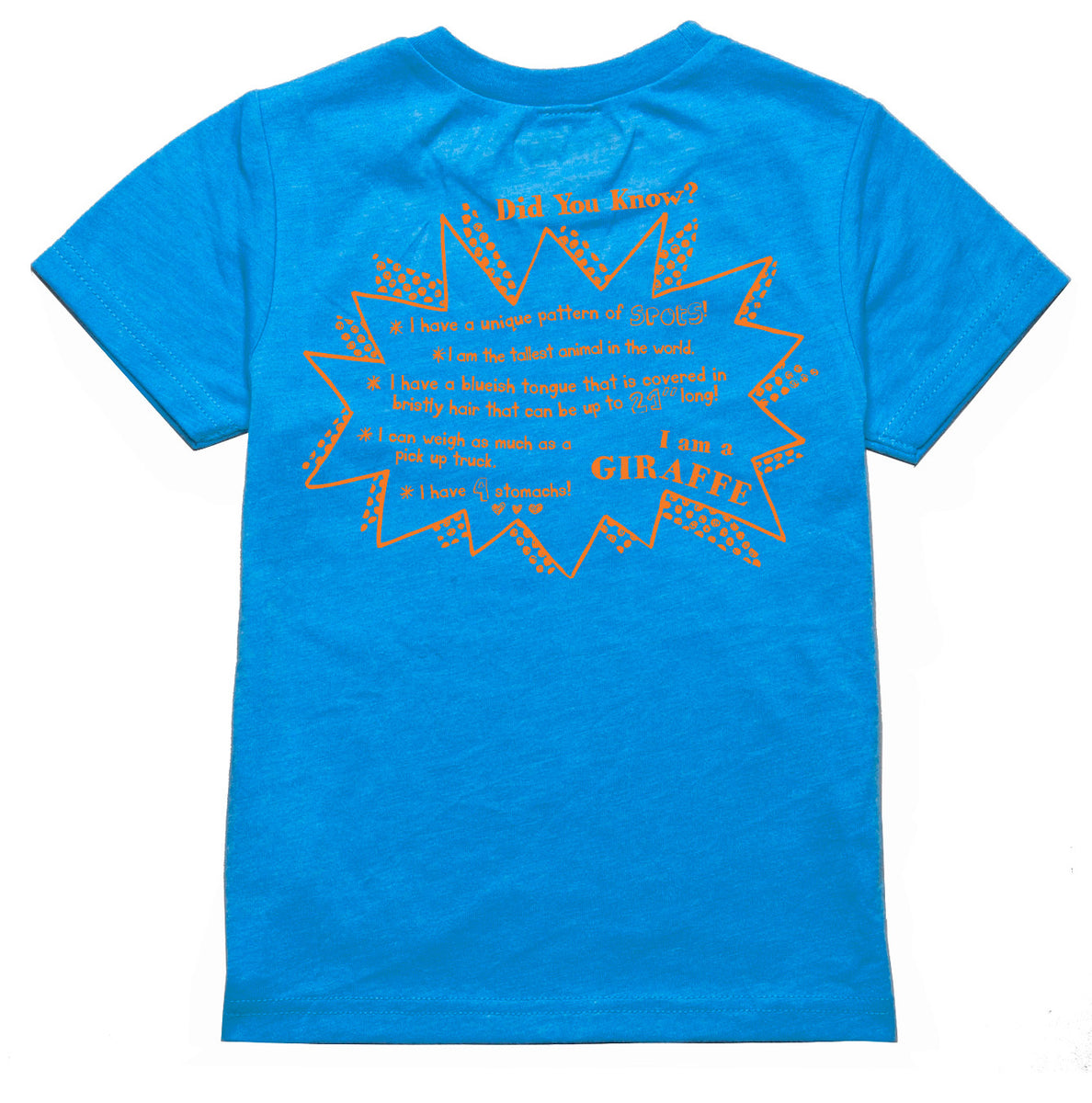Infant/Toddler S/S Educational Lazy Giraffe in Heather Turquoise – Peek ...